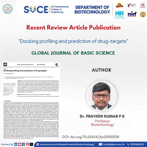 Researchexcellence Drugdiscovery Moleculardocking Biotechnology… Biotechnology Svce
