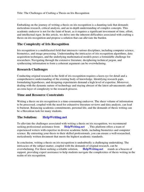 Thesis Iris Recognition Pdf Biometrics Authentication