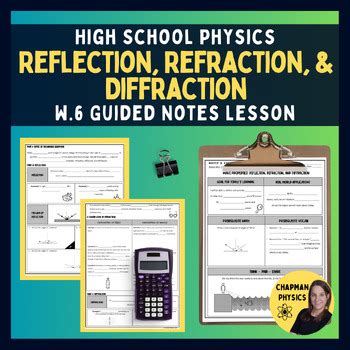 Reflection Refraction And Diffraction Guided Notes Lesson W HS Physics