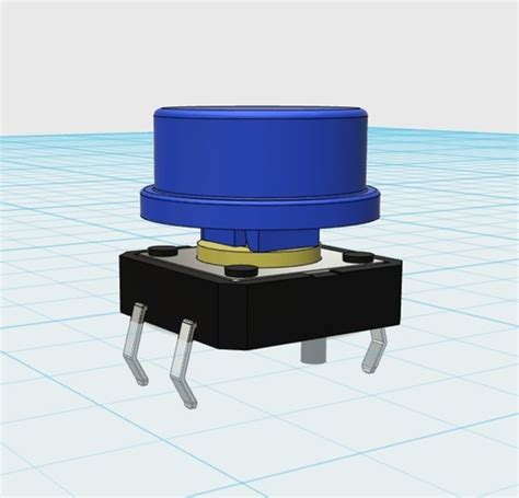 Round Tactile Button Switch Part 1009 3d Print