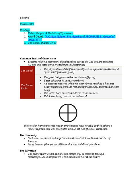 Theo 206 Lesson 5 Lecture Notes Lesson 5 Video Intro Readings 1 Vallée Chapter 4 Varieties