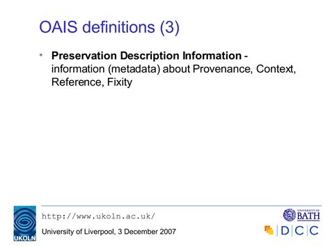 Introduction To The Reference Model For An Open Archival Information System Oais Ppt