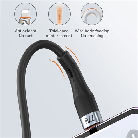 Totu Cb Series Usb To Pin Aluminum Alloy Skin Feel Data Cable M White Alexnld Com