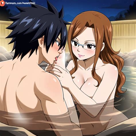Rule 34 Ai Generated Evergreen Fairy Tail Fairy Tail Gray Fullbuster Hotsprings Naked Night