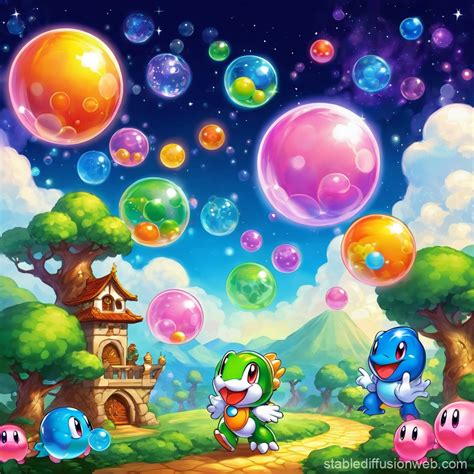 Bubble Bobble Retro Game Sprite Characters Stable Diffusion Online Bubble Bobble Retro Game Sprite Characters Stable Diffusion Online