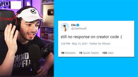 Clix Loses Creator Code Over Controversial Tweet Henis Highlights