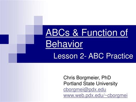 PPT ABCs Function Of Behavior Lesson 2 ABC Practice PowerPoint Presentation ID 269021