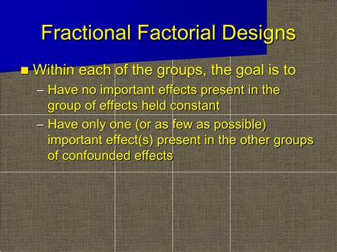 Ppt Fractional Factorial Design Powerpoint Presentation Free