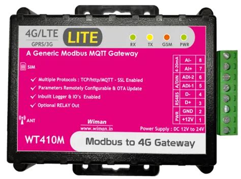 Modbus Tcp Gateway Modbus To 4g Gateway Lite Wt410m Manufacturer