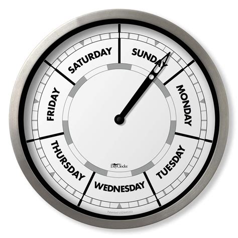 Senior Day Of Week Clock 14 Inch Wood Retirement Clock Day Of The