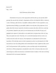 Seed Germination Abstract Rubric Course Pdf Bio Lab 193 May 1 2018 Seed Germination