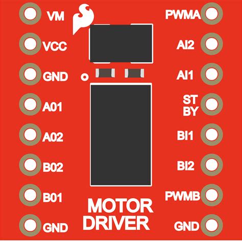 How To Use Sparkfun Motor Driver Tb6612fng V11 Pinouts Specs And Examples Cirkit Designer