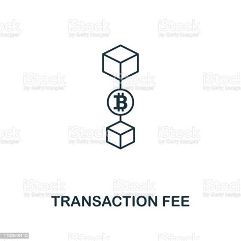 Transaction Fee Outline Icon Thin Line Style Design From Blockchain Icons Collection Creative