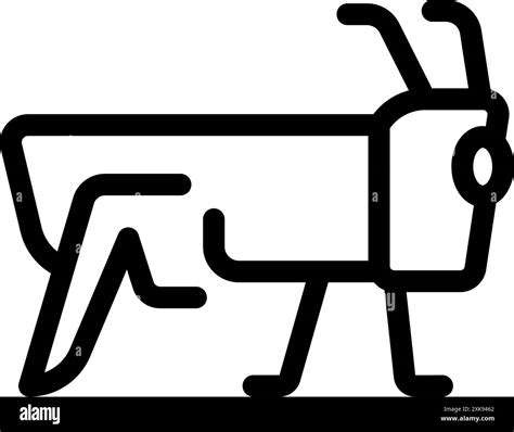 Simple Bold Outline Icon Of A Large Grasshopper With Long Legs Stock Vector Image And Art Alamy