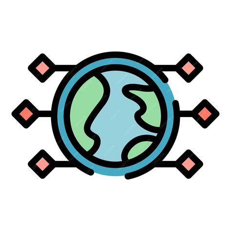 Premium Vector Big Data World Icon Outline Big Data World Vector Icon For Web Design Isolated