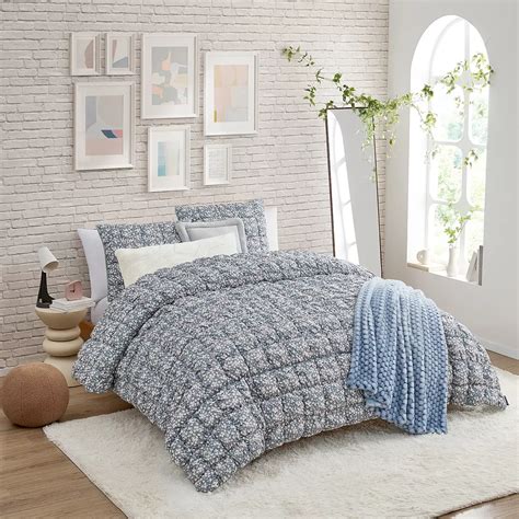 Bearpaw Puff Floral Comforter Set With Shams