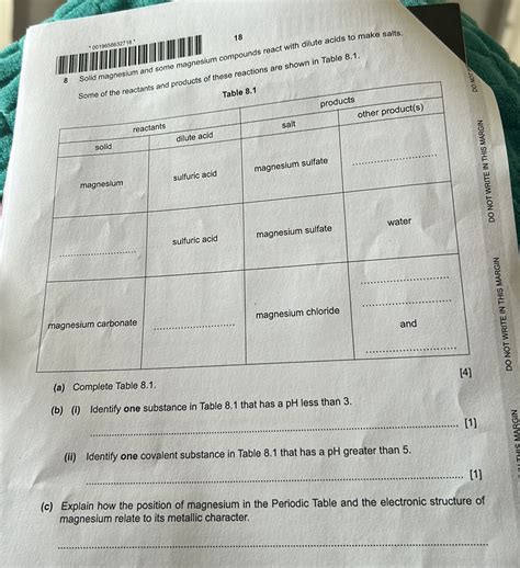 Solid Magnesium And Some Magnesium Compounds Studyx