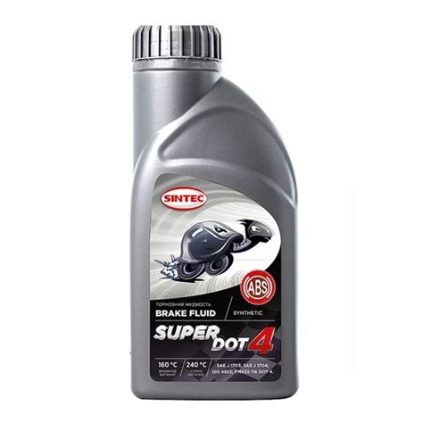 Жидкость тормозная SINTEC Тормозная жидкость Super (Dot-4) DOT 4 ...