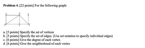 solved problem 4 [22 points] for the following graph a [5