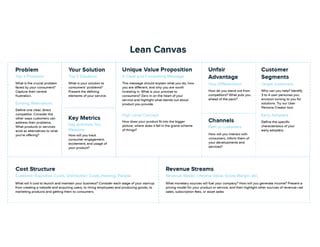 Lean Canvas Guide PDF