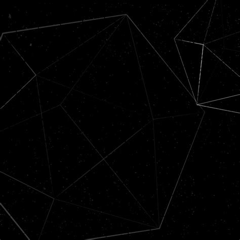 Free Vector 3d White Outline Cuboid On A Black Background Vector