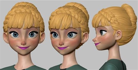 Artstation Frozen Anna Fan Art Binqi Chen Leo Anna Frozen Fan Art Cute Art