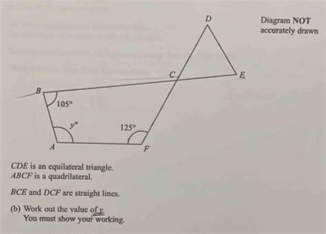 Solved Diagram Not Accurately Drawn Cde Is An Equilateral Triangle Abcf Is A Quadrilateral