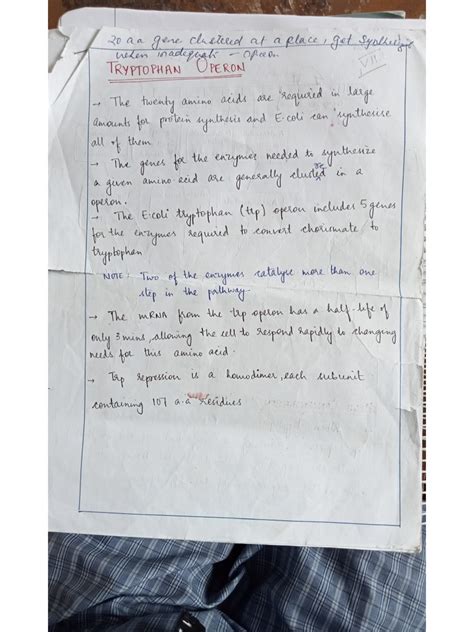 Tryptophan Operon Pdf