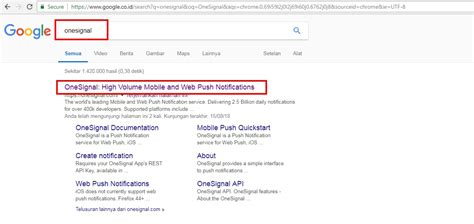 Cara Setting Plugin Onesignal