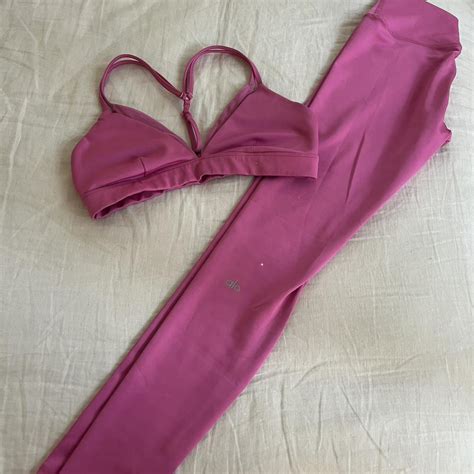 Pink Alo Set Size M Alo Aloset Alolegging Depop