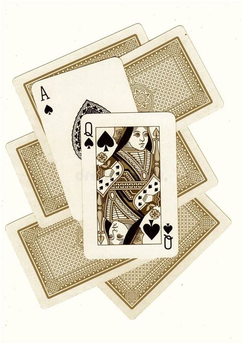 A Montage Of Playing Card Backs With A Pair Of Cards Revealed In Sepia Stock Image Image Of