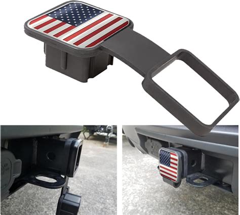 Zbgun 2 Inch American Flag Trailer Hitch Cover Tow Hitch Covers Plug