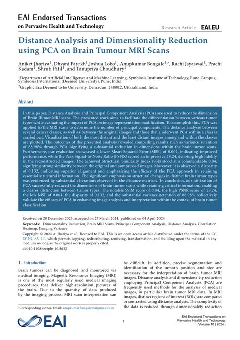 pdf distance analysis and dimensionality reduction using pca on brain