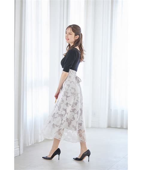 【楽天市場】バックレースアップオパールフラワープリントドッキングワンピース【faleen ファーリン】tocco Closetトッコクローゼットローズピンク ブラック 商品番号：186