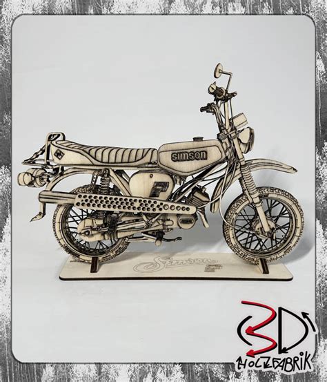 Simson Lasercut S51 Enduro Modell 3d Holzfabrik Chemnitz Kreative Multilayer Holzgeschenke