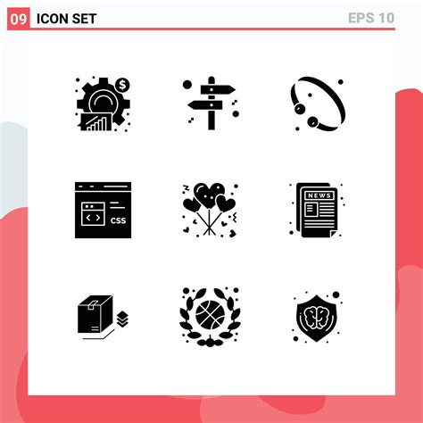 9 Creative Icons Modern Signs And Symbols Of Development Css Bangle Coding Luxury Editable