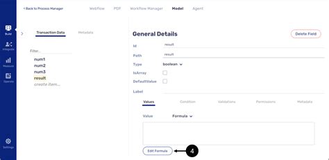 formula editor model implementation
