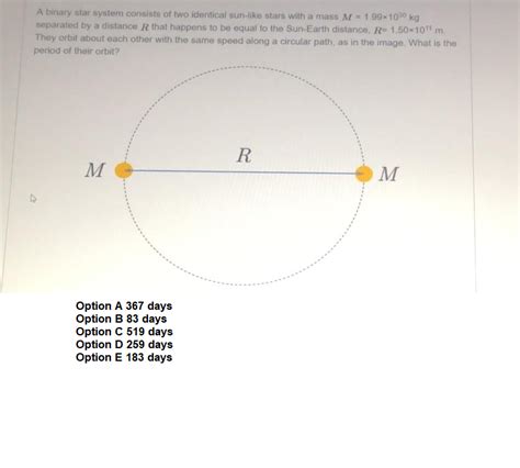 Solved A Binary Star System Consists Of Two Identical Chegg