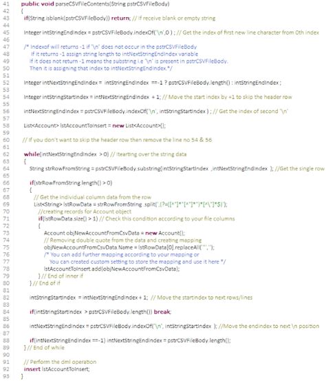 Code With Ajay Parsing The Csv File In Salesforce
