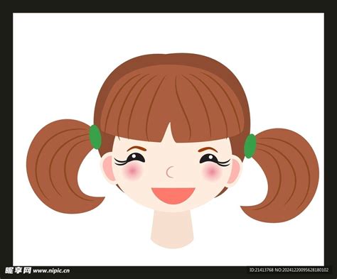 卡通女孩头像设计图 动漫人物 动漫动画 设计图库 昵图网