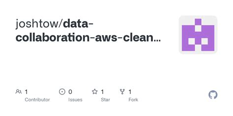 GitHub Joshtow Data Collaboration Aws Clean Rooms