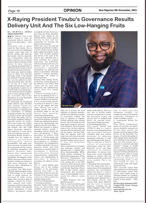 Abdullahi Ahmad Tijjani Posted On Linkedin