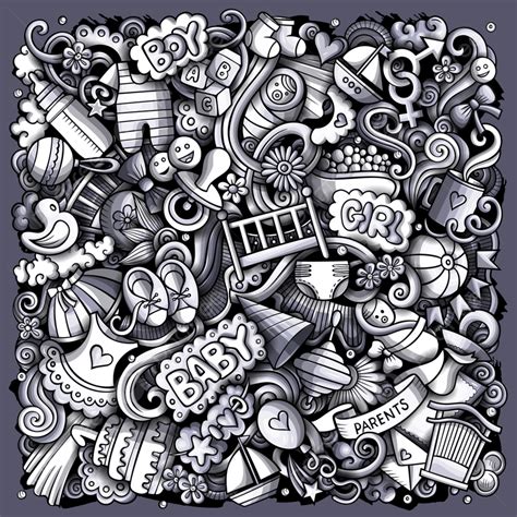 아기 손으로 그린 벡터 낙서 그림 그어진 구성 소년 Png 일러스트 및 벡터 에 대한 무료 다운로드 Pngtree