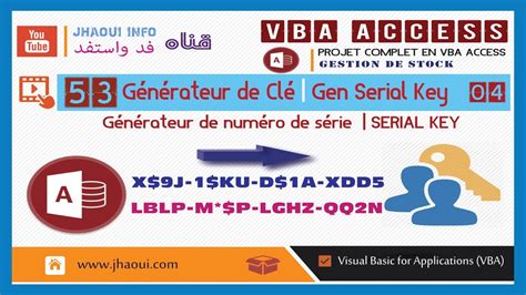 53 Vba Access Générateur Serial Key Key Generator Part 4 Gstock Youtube