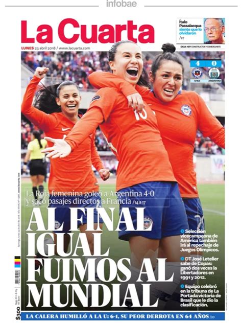 La Cuarta Chile 23 De Abril De 2018 Infobae La Cuarta Chile 23 De Abril De 2018 Infobae
