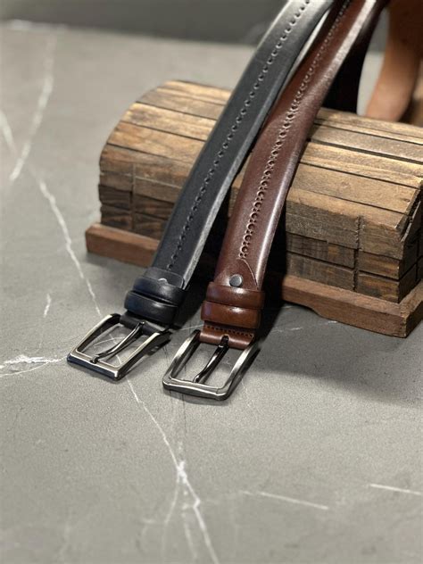 Italian Style Leather Belts For Dapper Men Black And Brown High Quality
