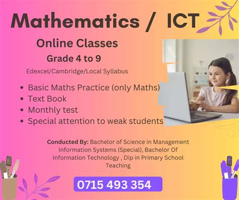 Ict Mathematics Edexcel Cambridge Local Syllabus O L Ict O L Grade 6 11 Online