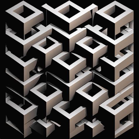 3d Neo Geometry Pattern Squares Random Vector Illustration Premium Ai