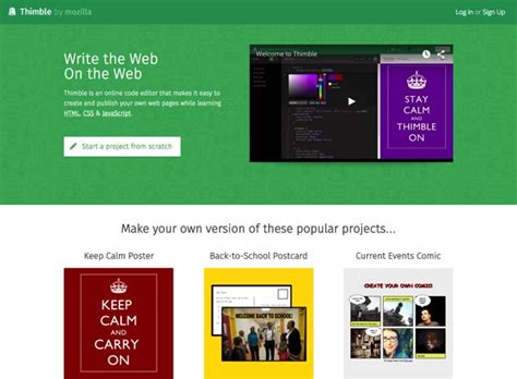 Thimble By Mozilla Online Code Editor For Html Css And Javascript