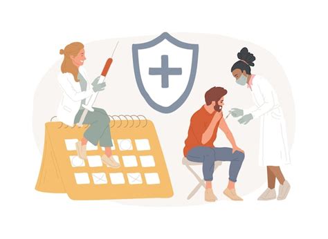 Premium Vector Immunization Schedule Isolated Concept Vector